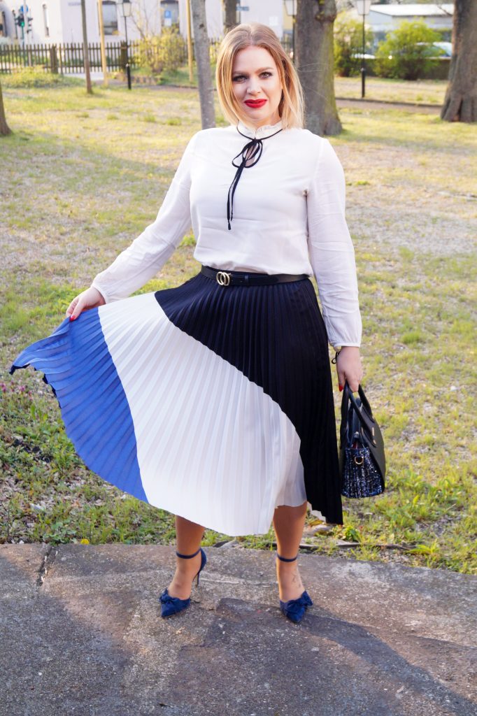 Three colored pleated skirt for Date Night... - Fashion and Lifestyle ...