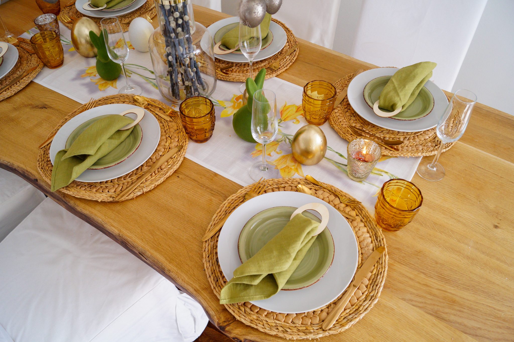 Rustic Easter Table Decor Inspo - Wood and Green... - Fashion and ...